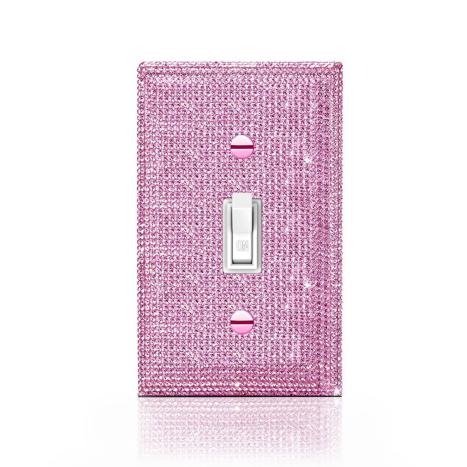 Shiny Pink Rhinestones Wall Plates Light Switch Decorative Cover Plate ...