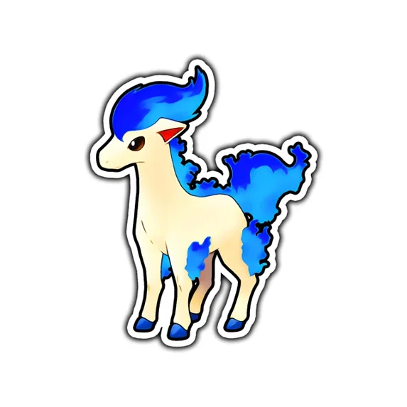 Shiny Ponyta Waterproof Sticker Phone Decal Water Bottle Stickers Car ...