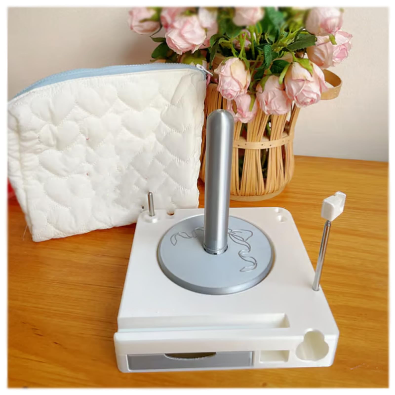 Shiny Portable Multi-Functional Yarn Spool Box, Upgraded Yarn Holder ...