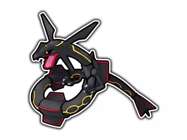 Shiny Rayquaza Waterproof Sticker Phone Decal Water Bottle Stickers Car ...