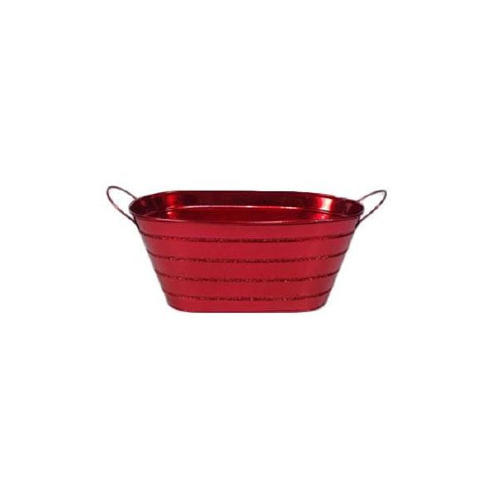 Shiny Red Metal With Handles 1 Bucket - Walmart.com