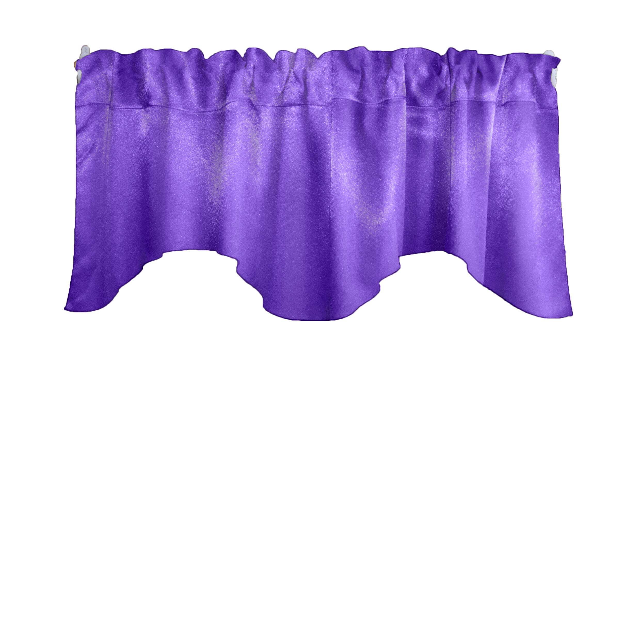 Shiny Satin Solid Scalloped Window Valance 58" Wide / 20" Tall ...