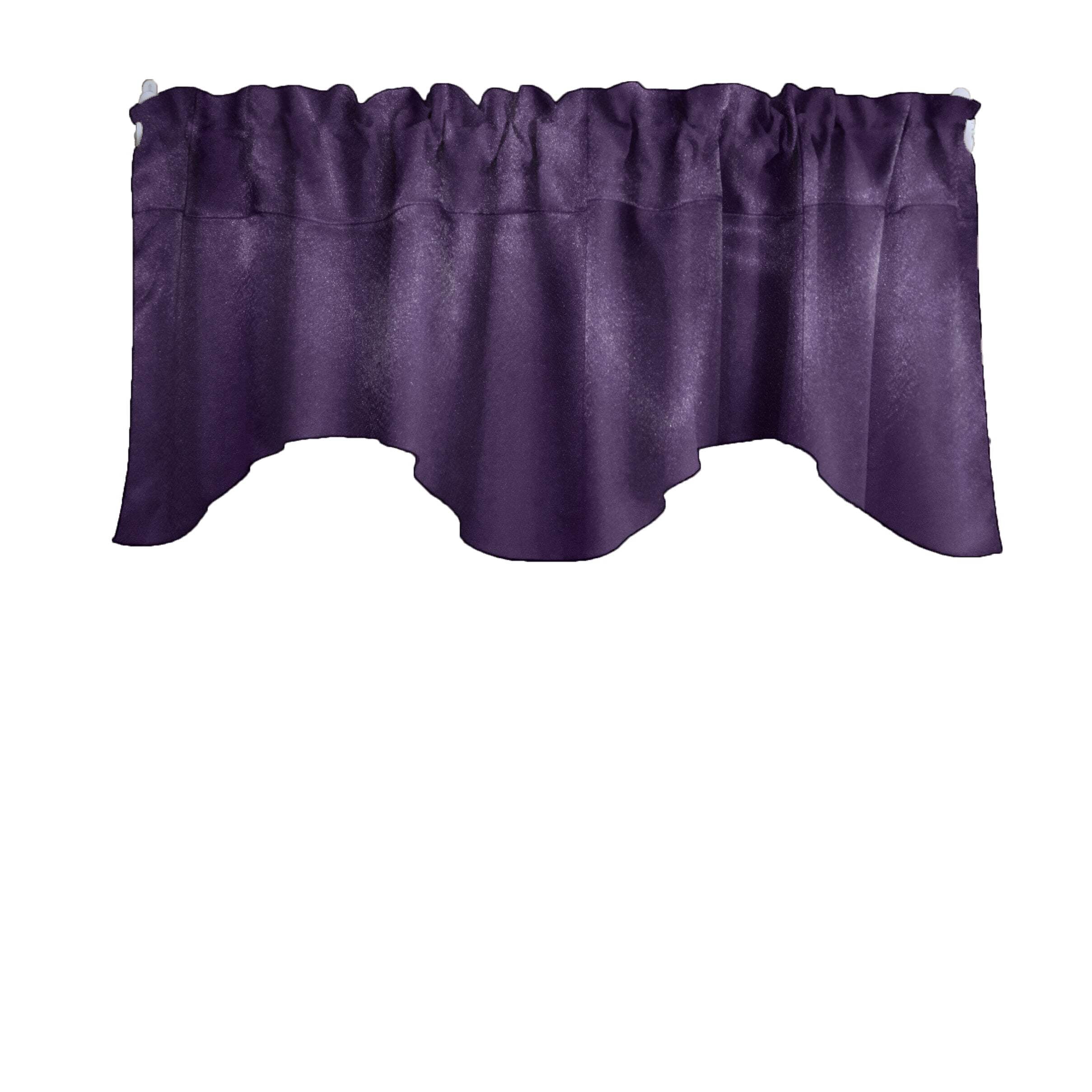 Shiny Satin Solid Scalloped Window Valance 58" Wide / 20" Tall ...