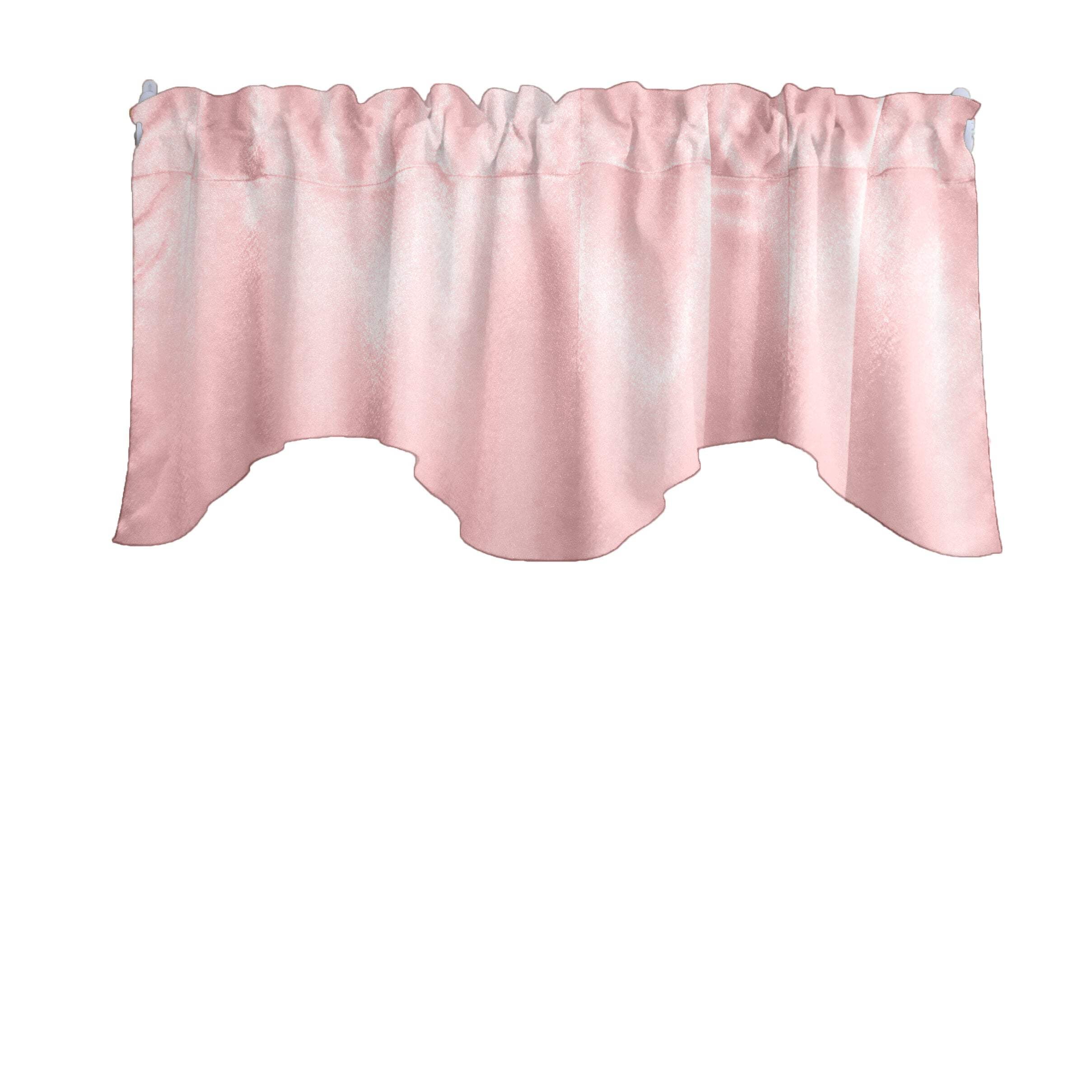 Shiny Satin Solid Scalloped Window Valance 58" Wide / 20" Tall ...