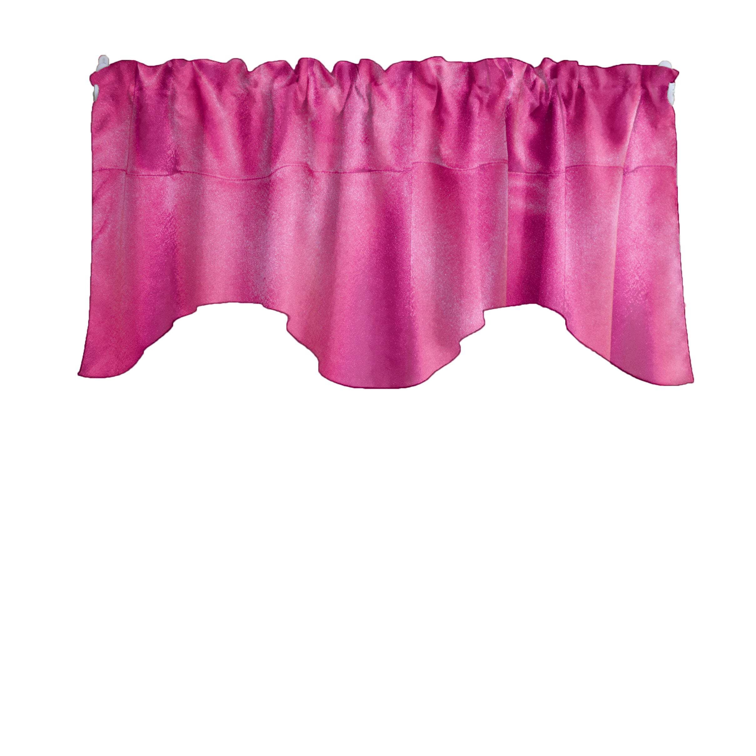 Shiny Satin Solid Scalloped Window Valance 58" Wide / 20" Tall ...