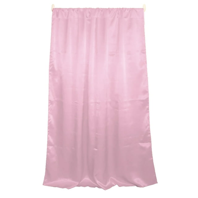 Shiny Satin Solid Single Curtain Panel Drapery 58 Inch Wide Mauve ...