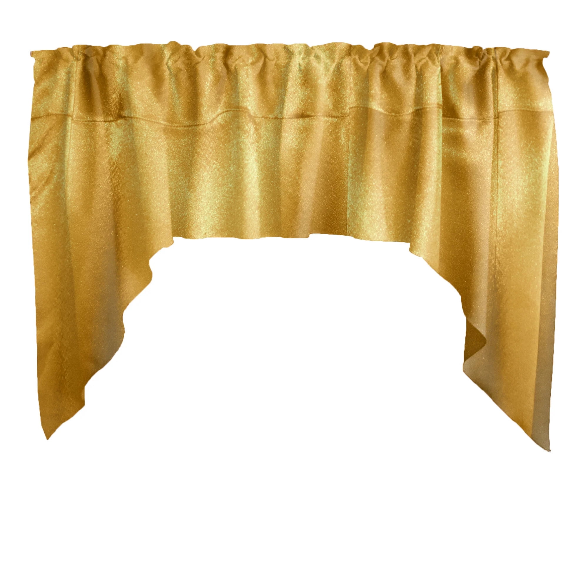 Shiny Satin Solid Swag Window Valance 72" Wide / 36" Tall - Walmart.com