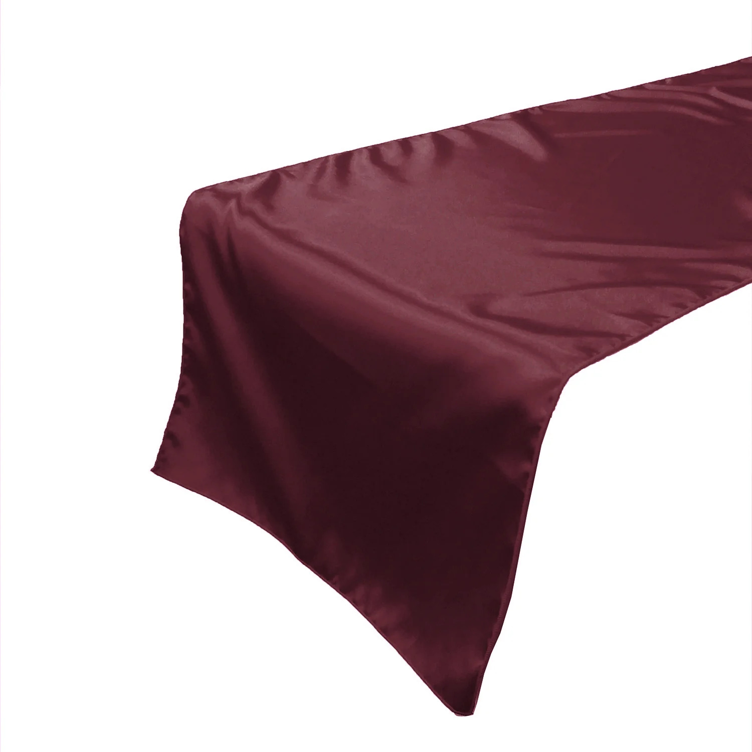 Shiny Satin Table Runner Solid Burgundy - Walmart.com