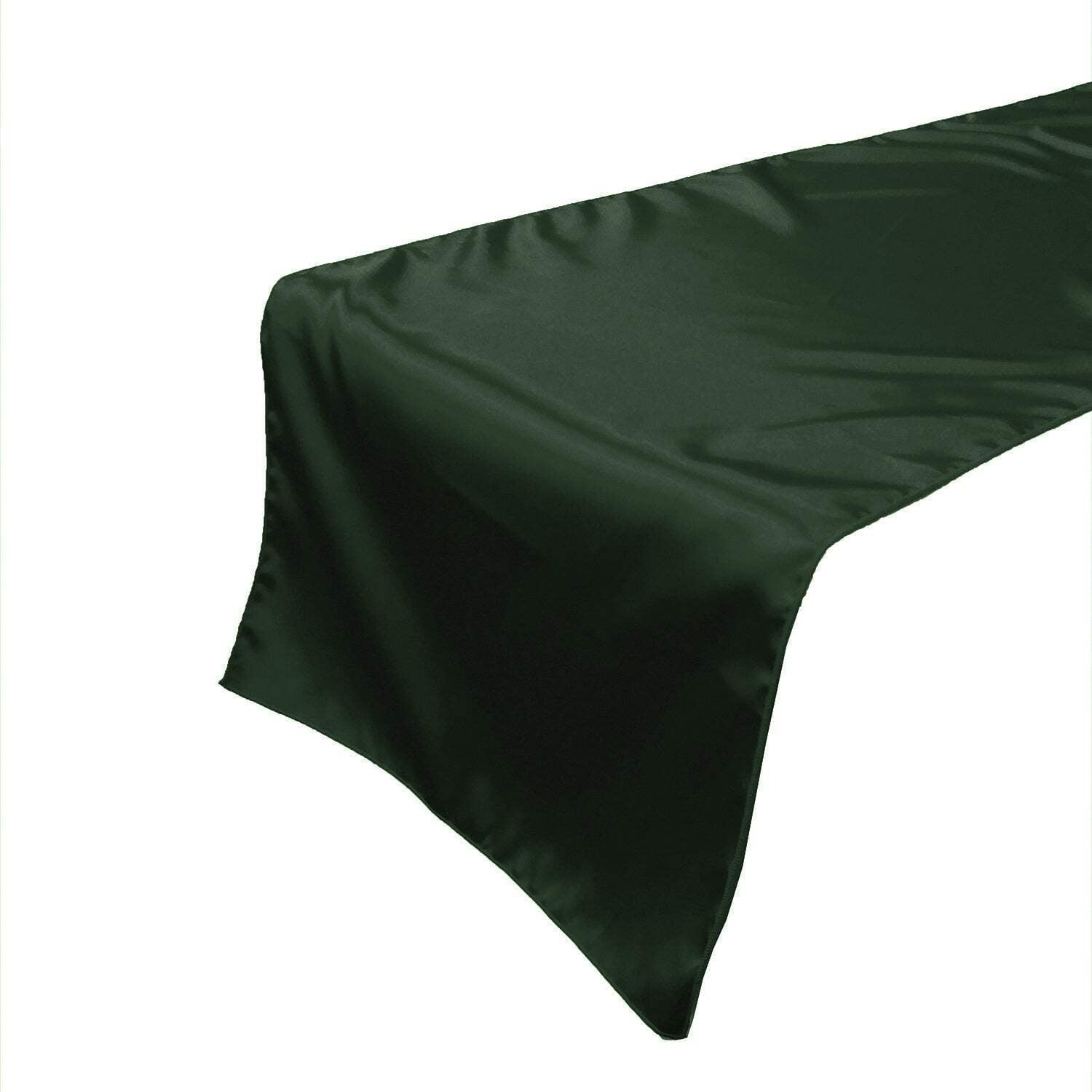 Shiny Satin Table Runner Solid Hunter Green - Walmart.com