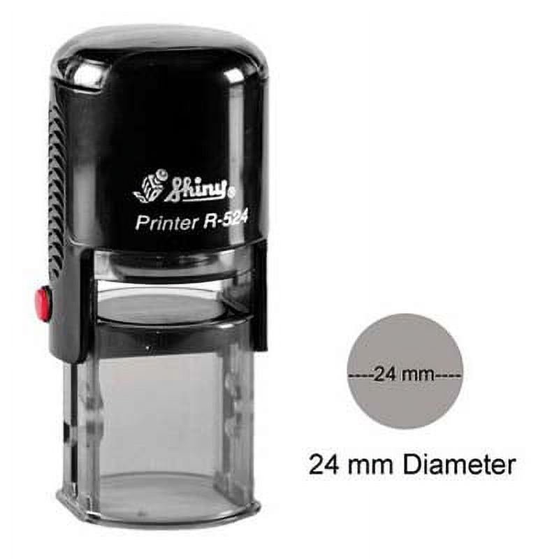 Shiny Self Inking Rubber Stamp Custom Round Logo Stamper Personalized ...