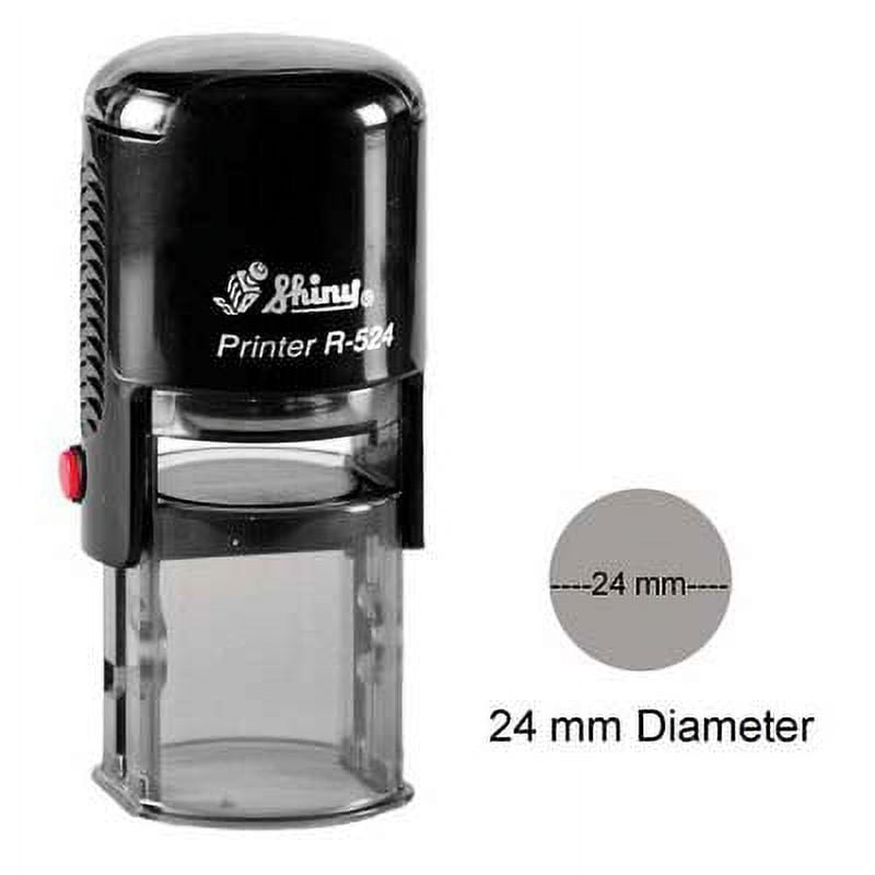 Shiny Self Inking Rubber Stamp Custom Round Logo Stamper Personalized ...