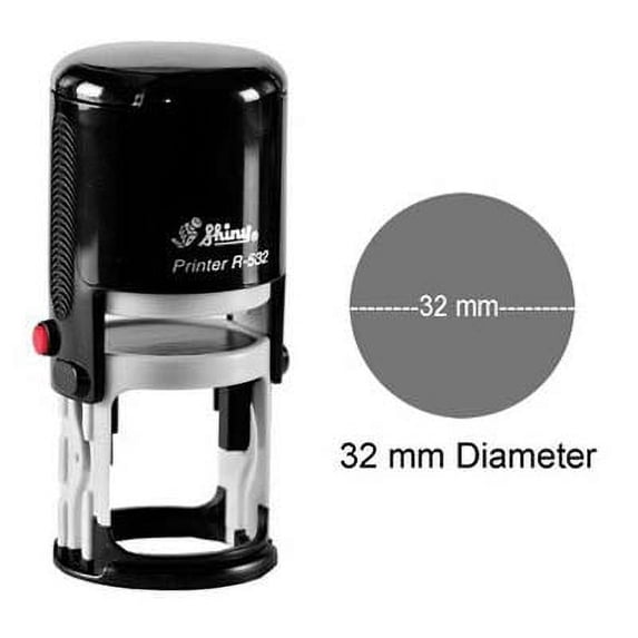 Shiny Self Inking Rubber Stamp Custom Round Logo Stamper Personalized ...