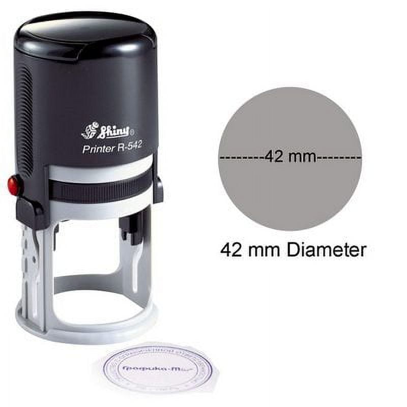 Shiny Self Inking Rubber Stamp Custom Round Logo Stamper Personalized ...