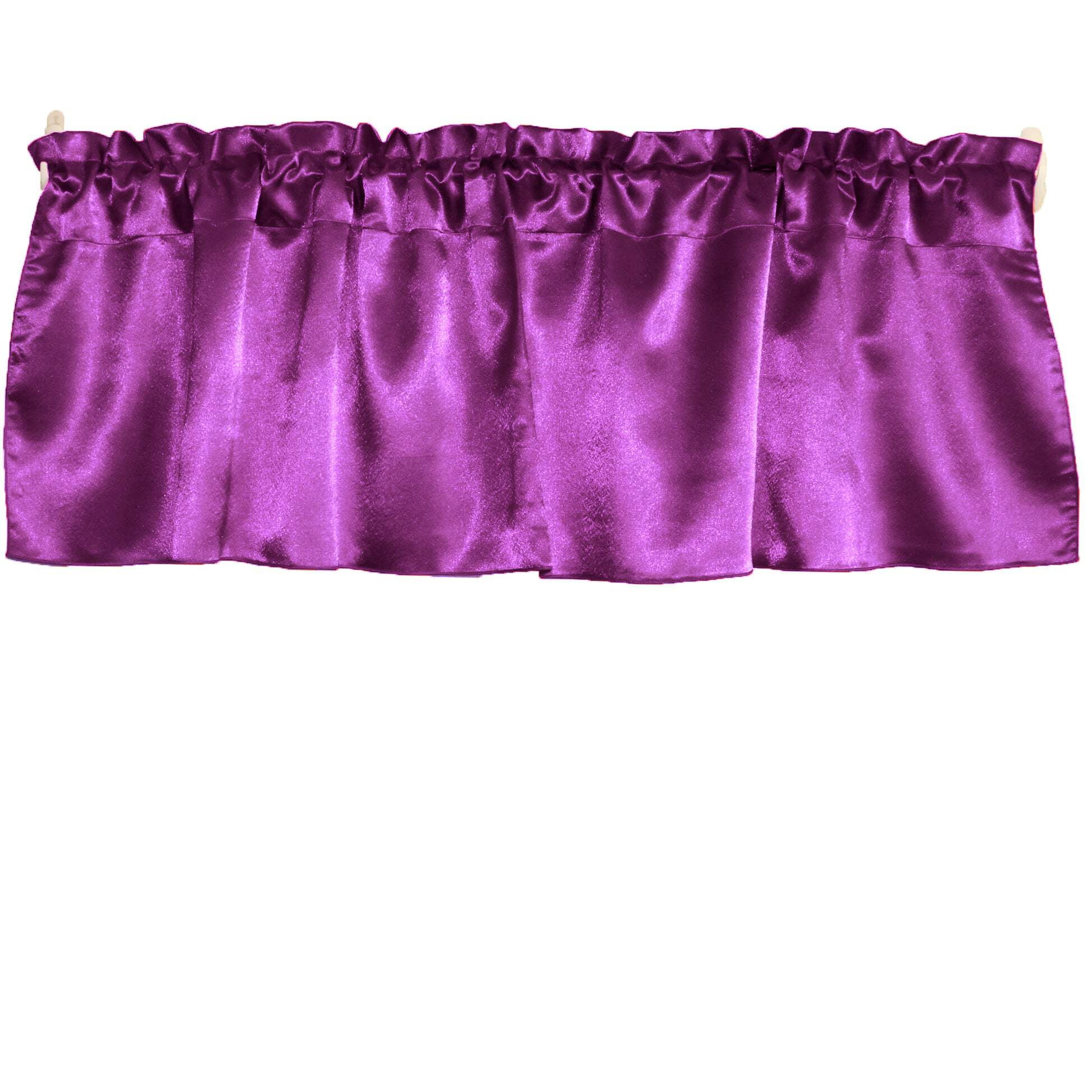Shiny Smooth Satin Window Valance 58" Wide Fuchsia - Walmart.com
