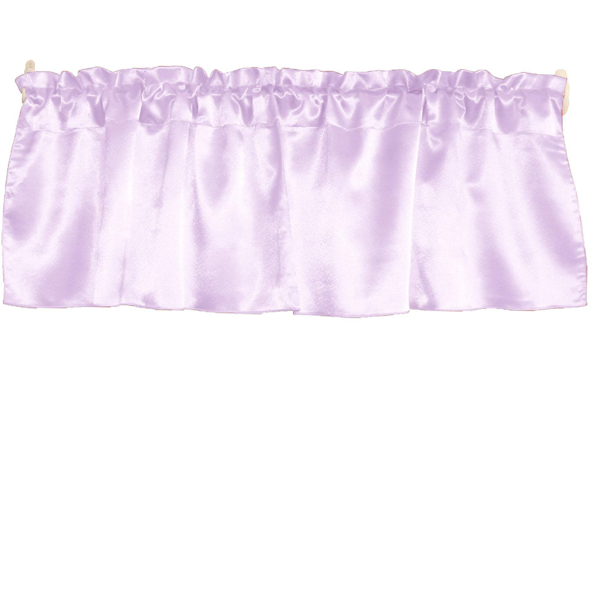 Shiny Smooth Satin Window Valance 58" Wide Lavender - Walmart.com