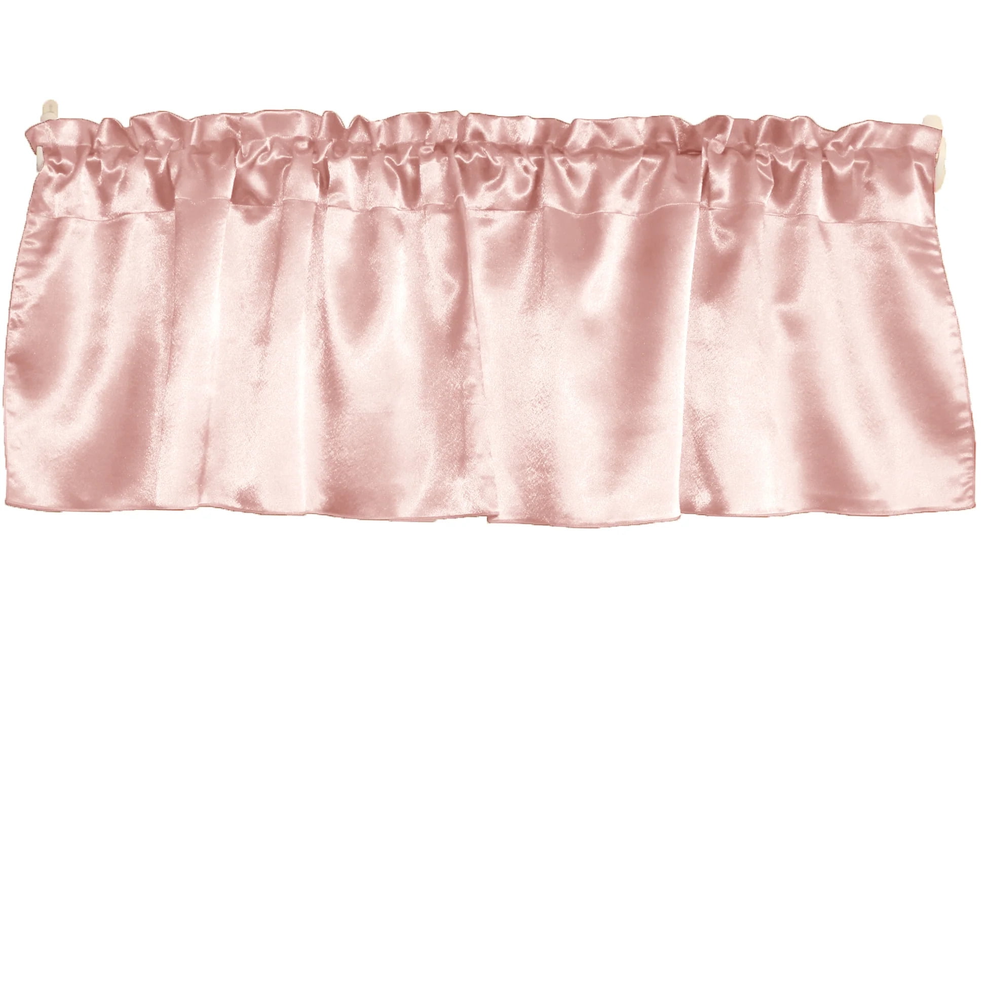 Shiny Smooth Satin Window Valance 58" Wide Pink - Walmart.com
