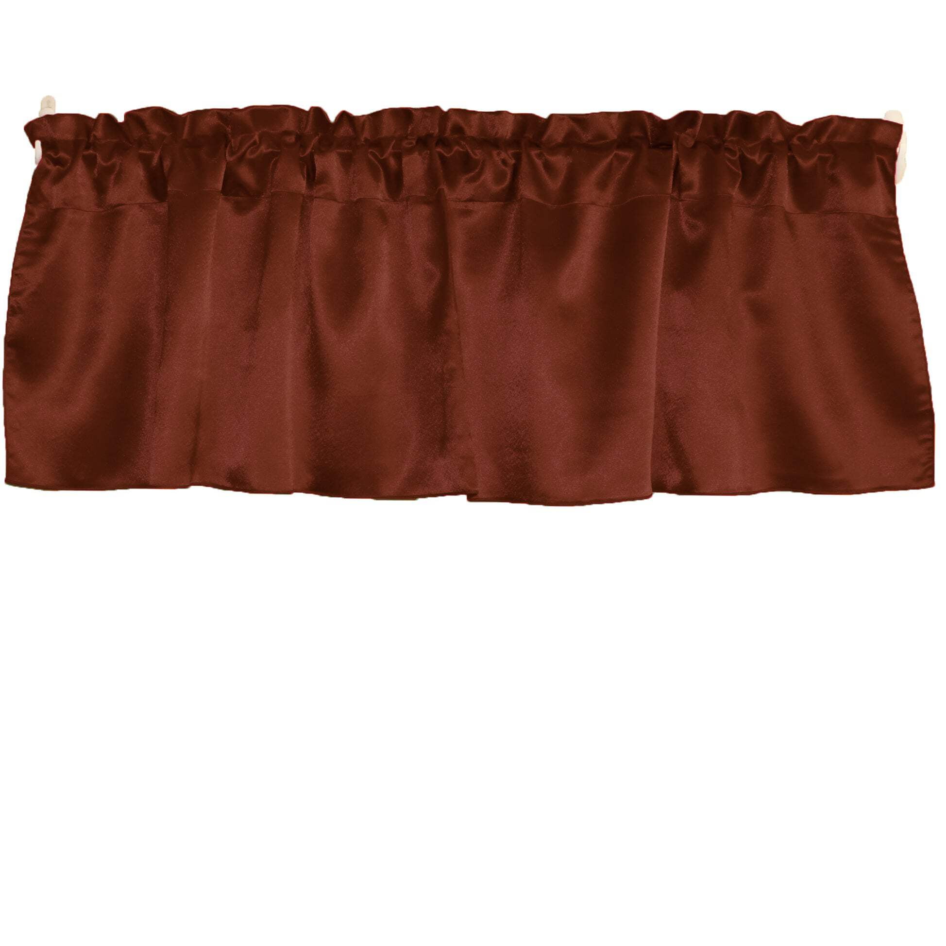Shiny Smooth Satin Window Valance 58" Wide Rust - Walmart.com