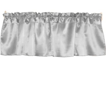Bridget Crushed Satin Valance with Beaded Trim, Burgundy - Walmart.com