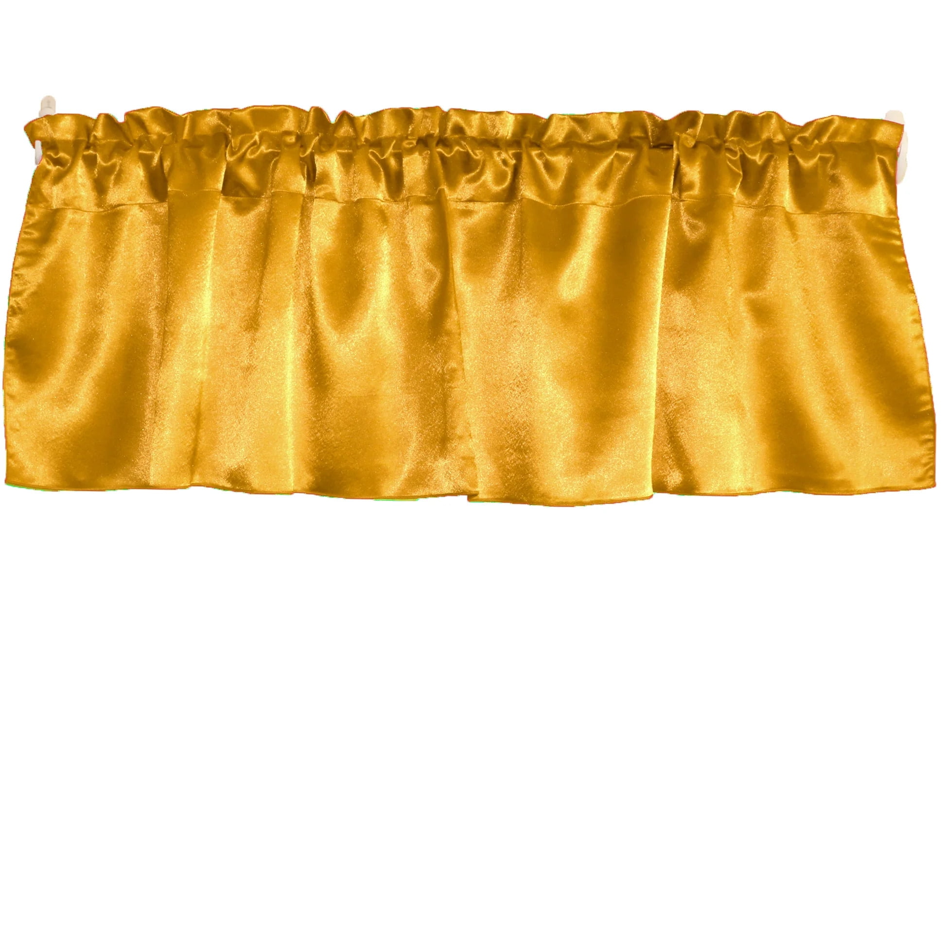 Shiny Smooth Satin Window Valance 58" Wide Yellow - Walmart.com
