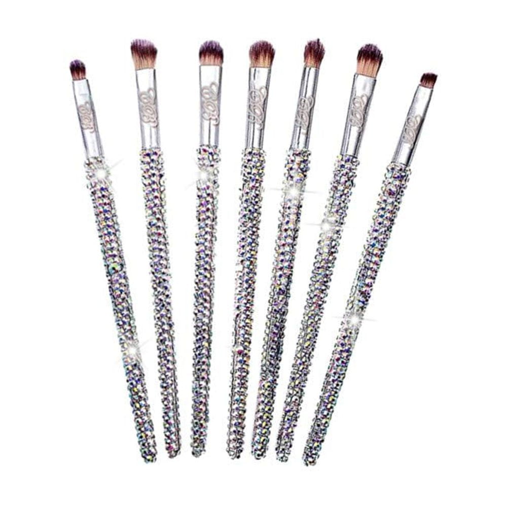 Shiny Sparkle Luxury Crystal Bling Out Rhinestone Makeup Brush Set (7 ...