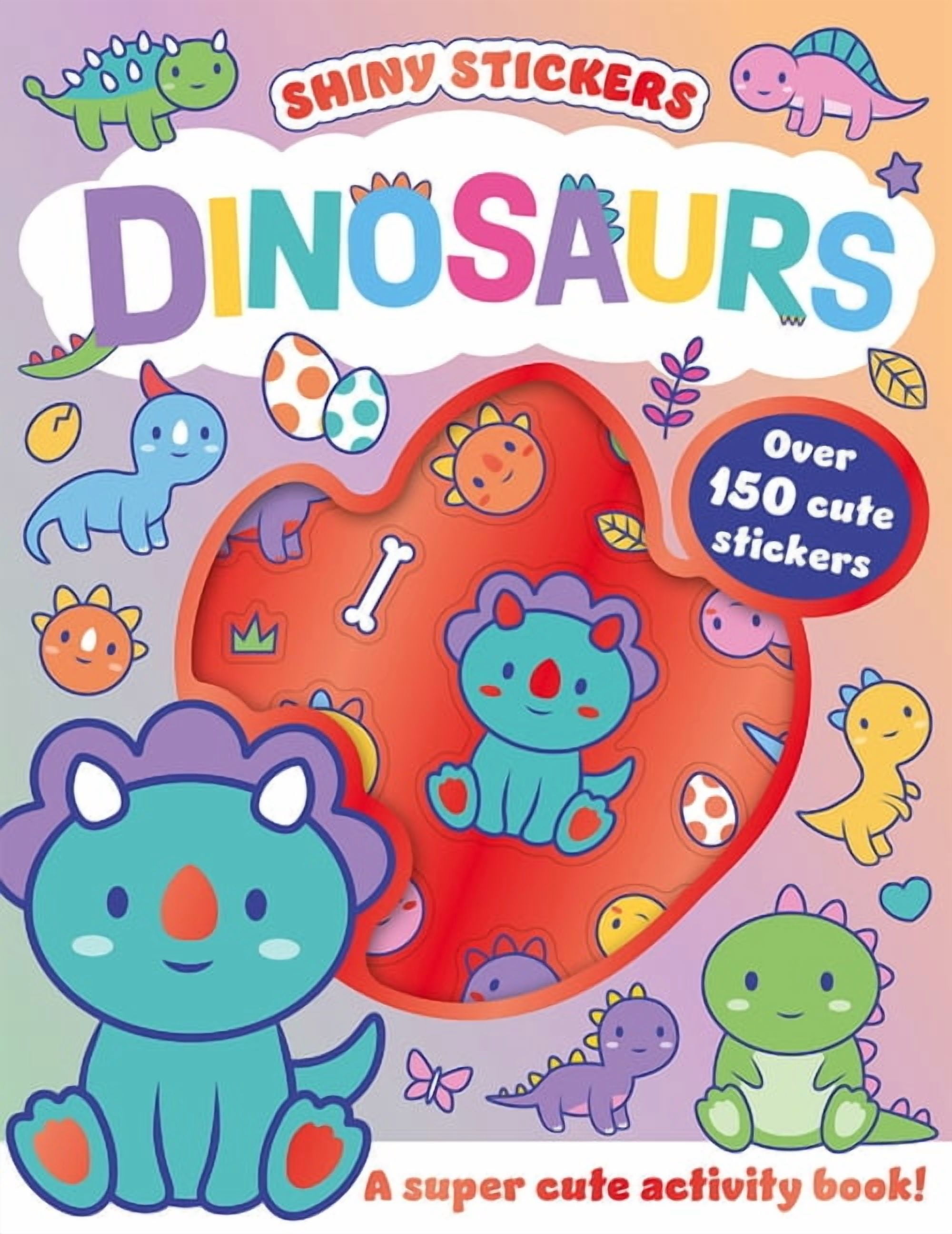 Shiny Sticker Activity Books Dinosaurs, (Paperback) - Walmart.com
