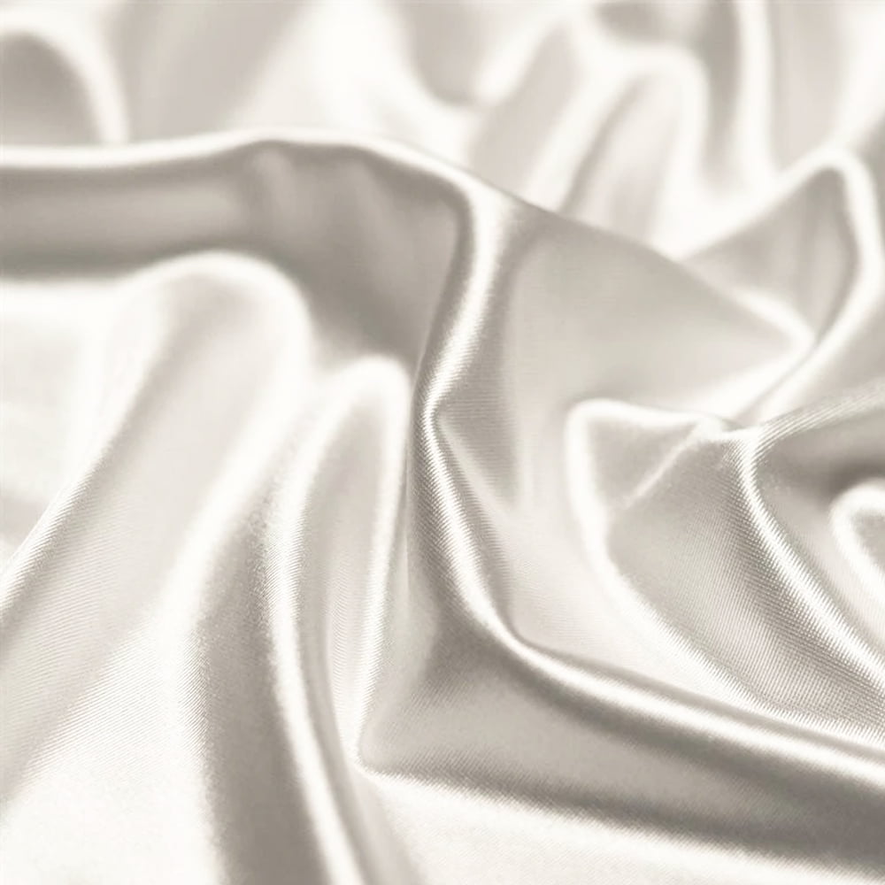 Shiny Stretch CASINO Ivory Satin Fabric 90/10 Polyester Spandex 60 ...