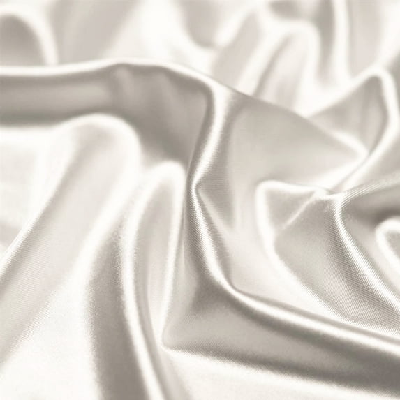 Shiny Stretch CASINO Ivory Satin Fabric 90/10 Polyester Spandex 60 ...