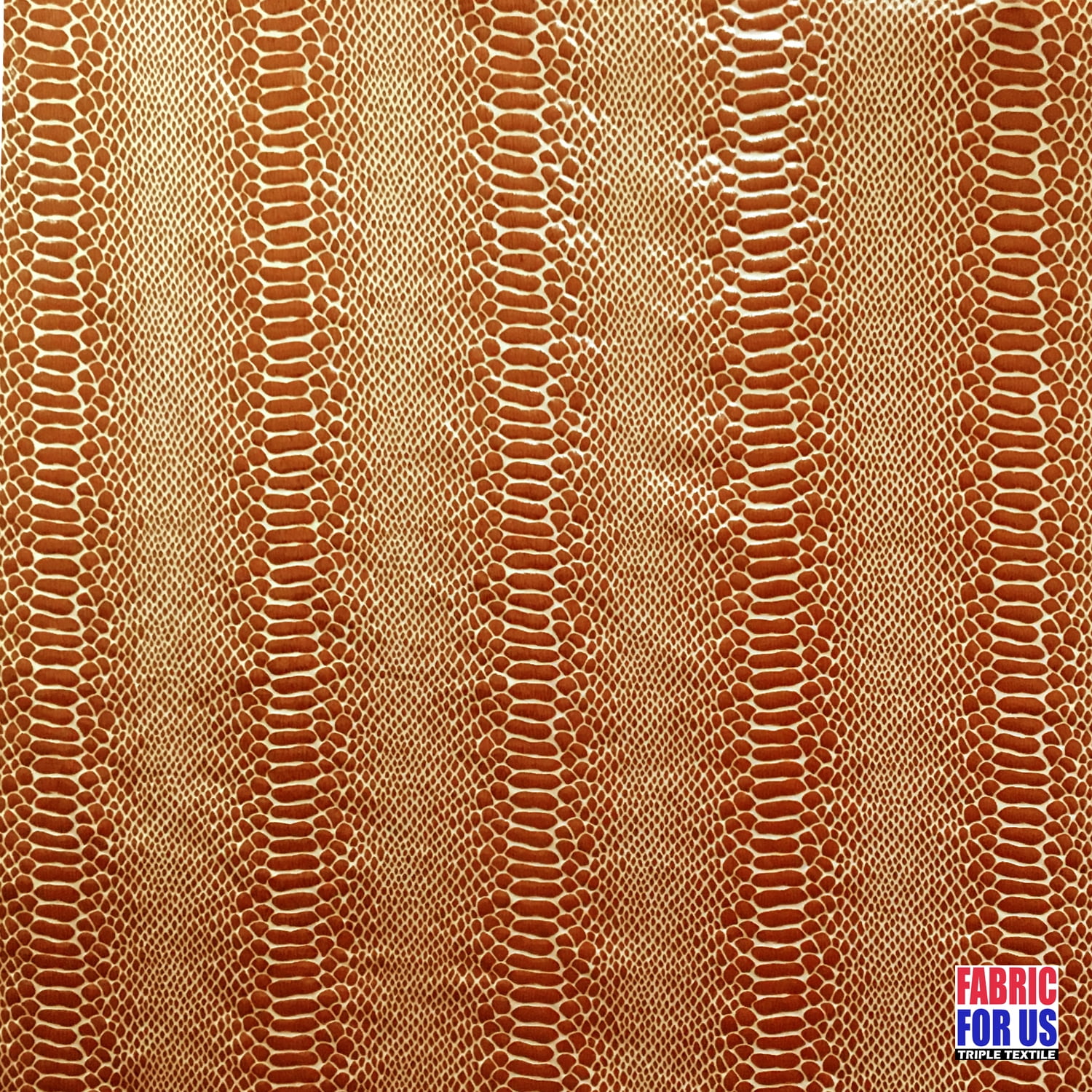 Shiny Stretch Foil Snake Skin Design Fabric Brown 57" Wide By The Yard ...