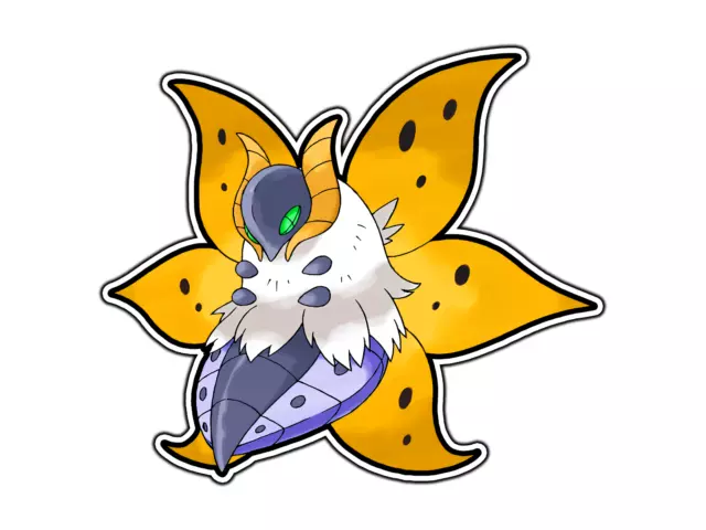 Shiny Volcarona Waterproof Sticker Phone Decal Water Bottle Stickers ...