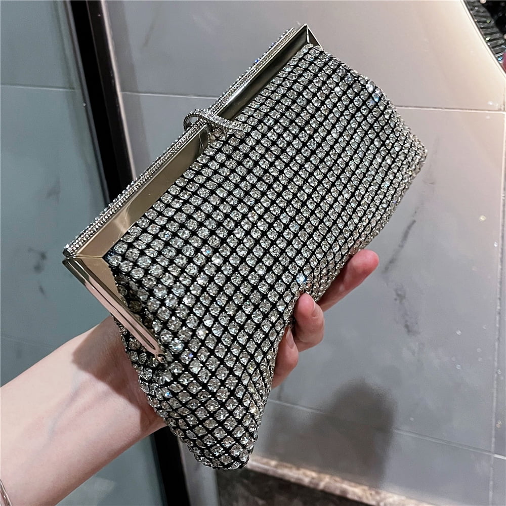 Shiny rhinestone wallet bag dumpling clutch bag ladies high-end texture ...