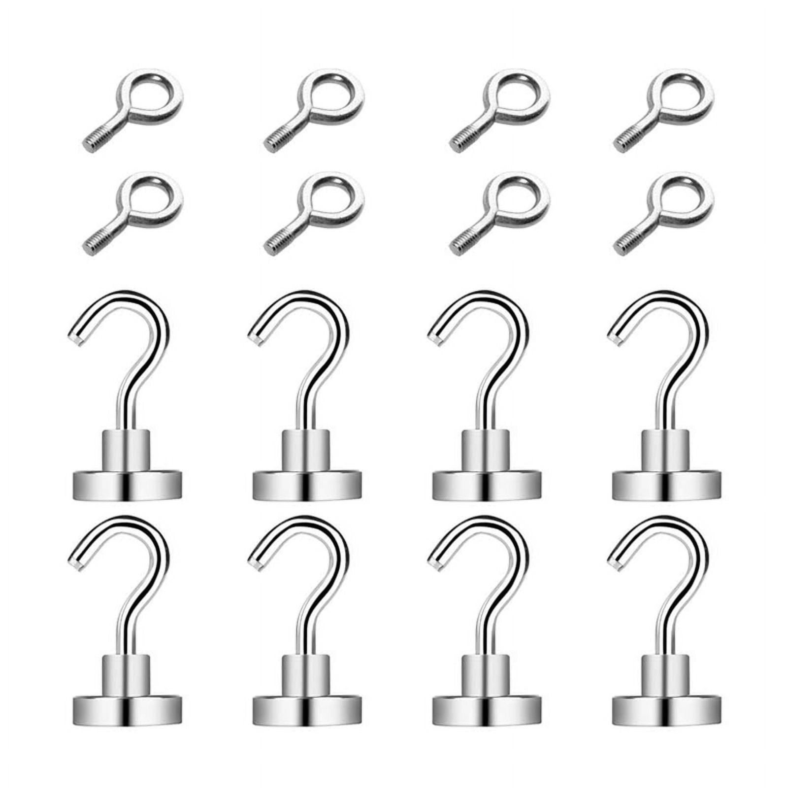 Shinycome 16 Pcs E16 Strong Magnetic Hooks & Eyebolt Hook Heavy Duty ...