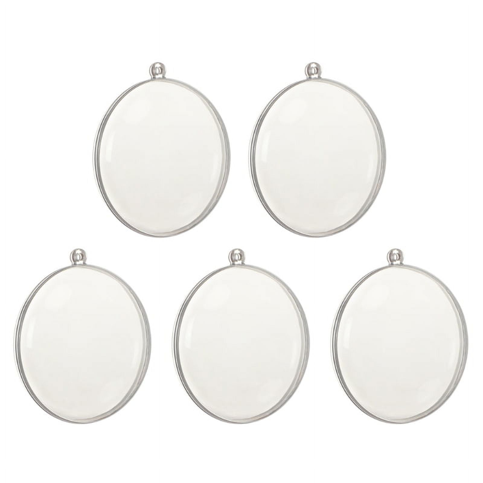 Shinycome 5Pcs Oblate Shape Clear Plastic Ornament DIY Christmas ...