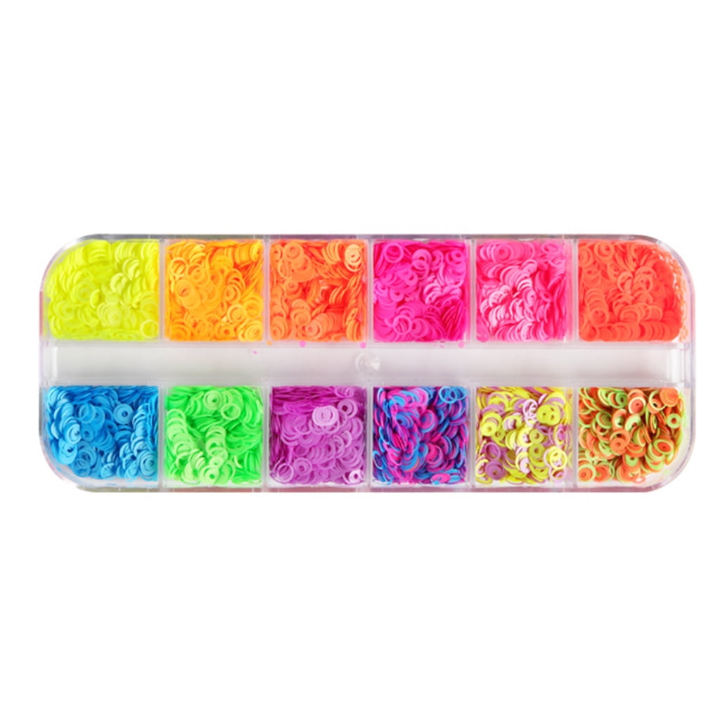 Shinycome Fluorescent Bubble Sequins Epoxy Resin Glitter Filling Hollow ...