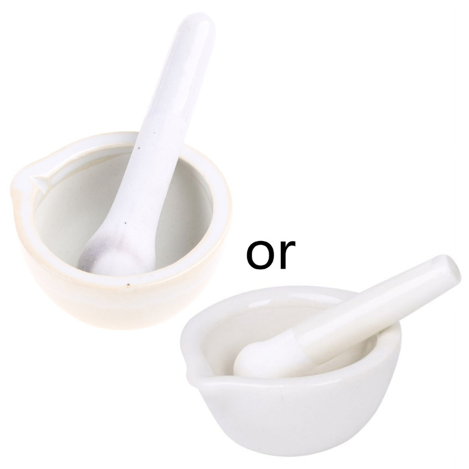 Shinycome Mortar and Pestle Set Porcelain Spice Herb Grinder Pharmacy ...