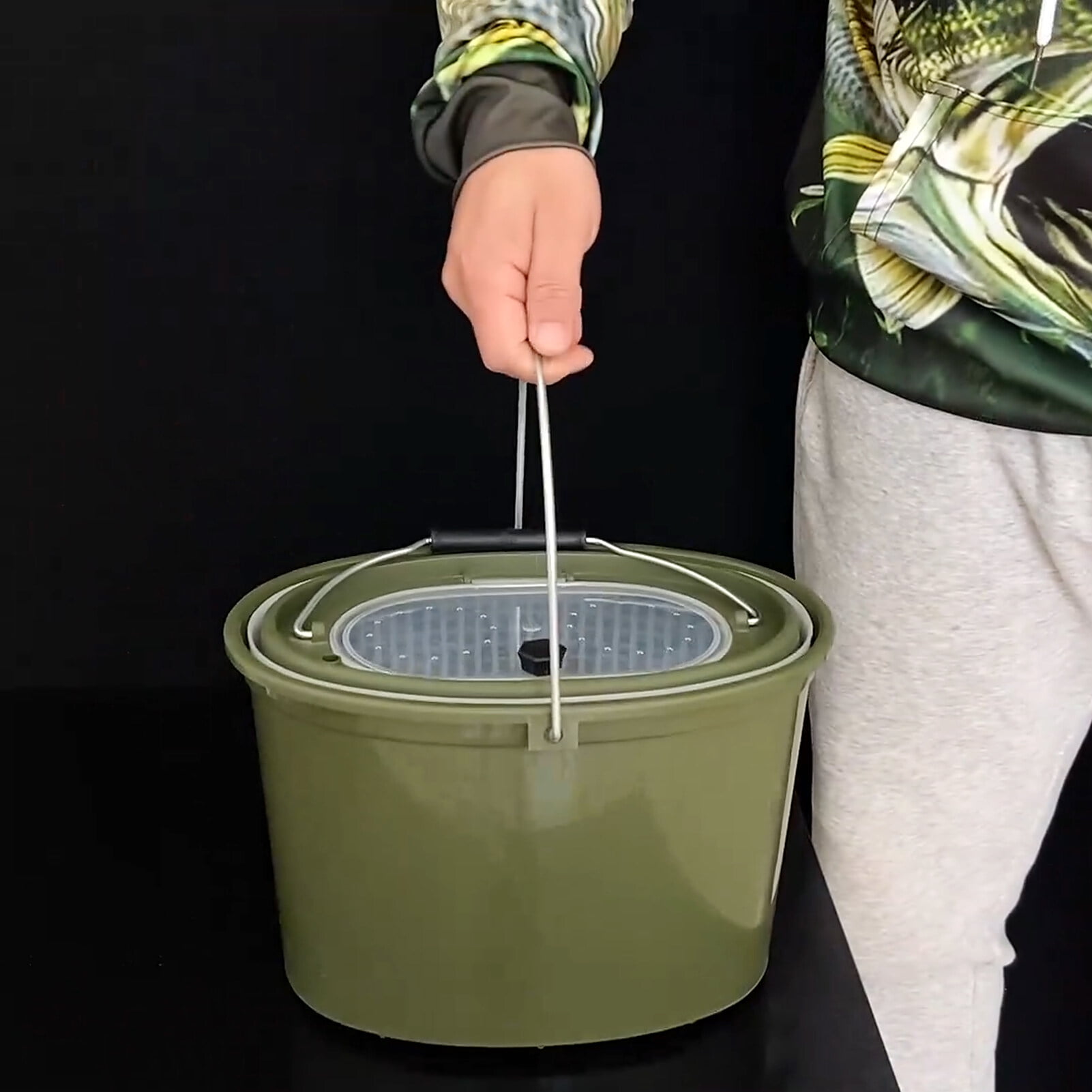 Shinysix Bucket,Bucket Fish Box 2-in-1 Bucket Fish Fish 2-in-1 Bucket ...