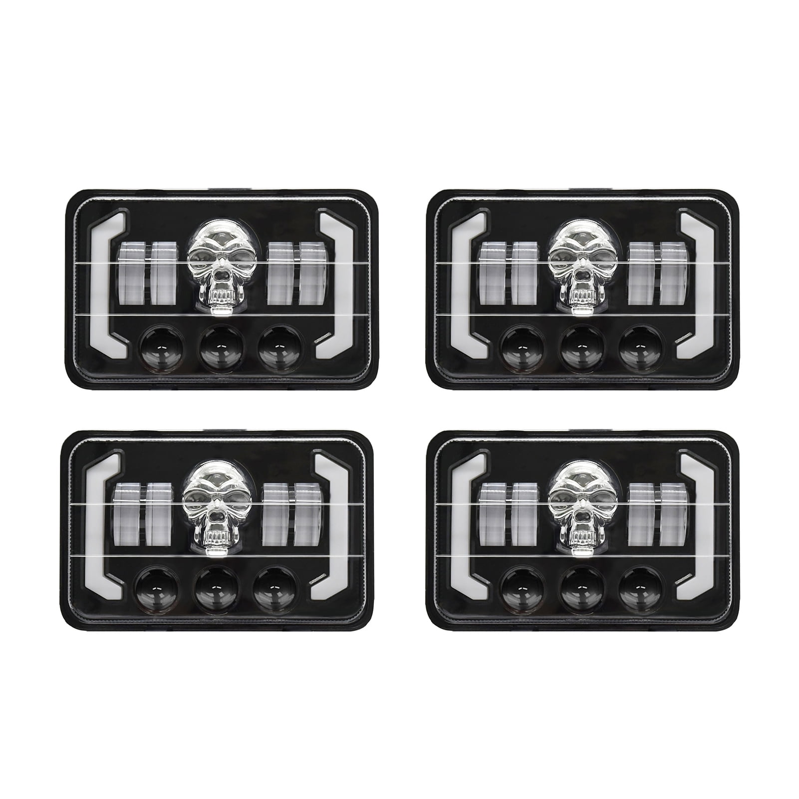 Shinysix Car Headlight,H4652 H4656 H4666 LED 4Pcs 4x6 H6545 Peterbilt ...