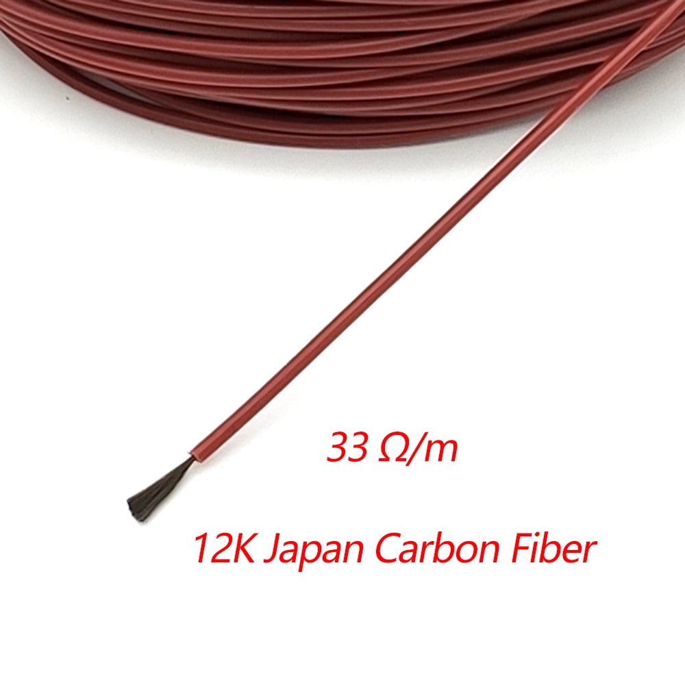 Shinysix Carbon Fibre Heating Wire 33Ω 200℃ Silicon Rubber Warm Floor ...