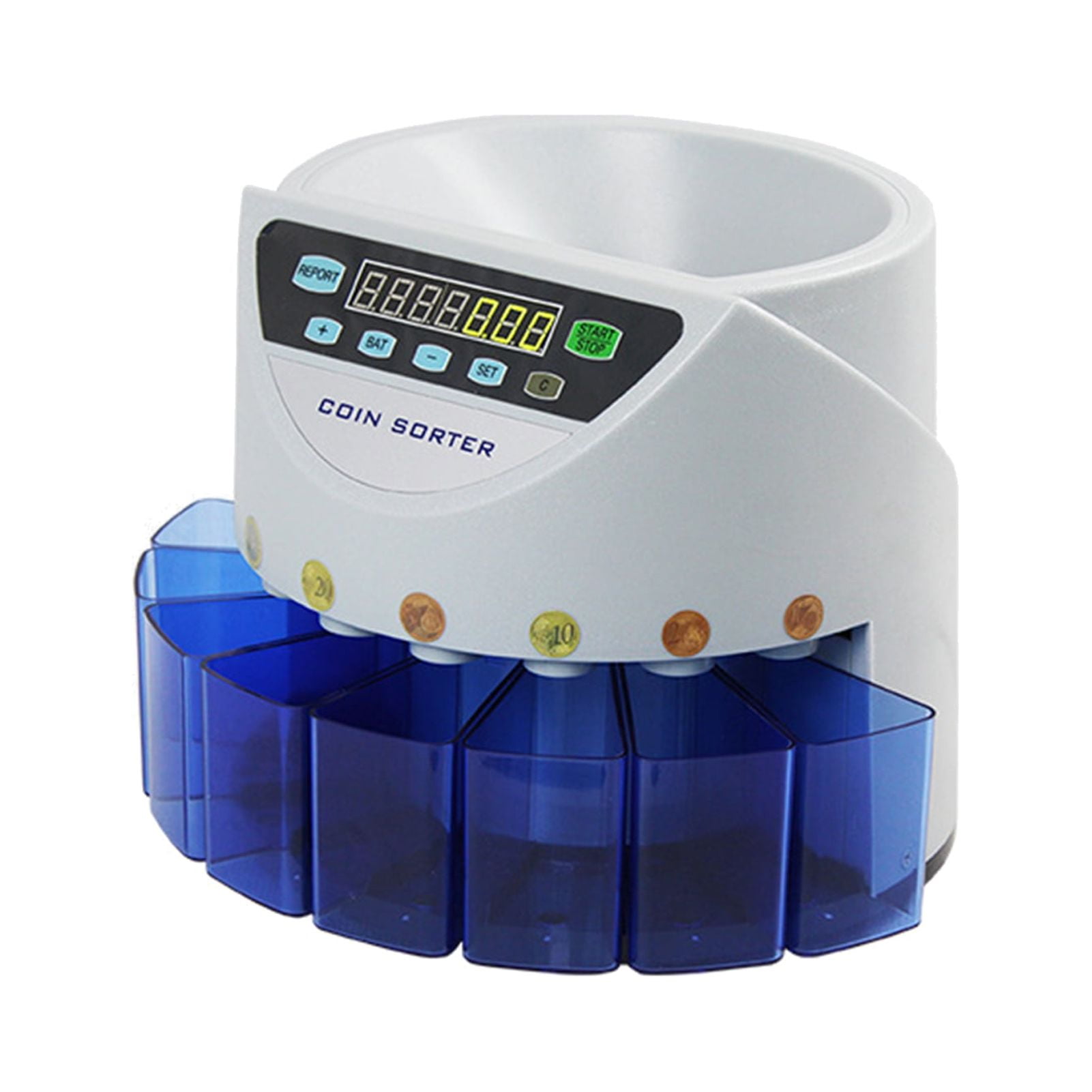 Shinysix Coin sorting machine,300 Coins Auto Sorter Euro 300 Bank ...