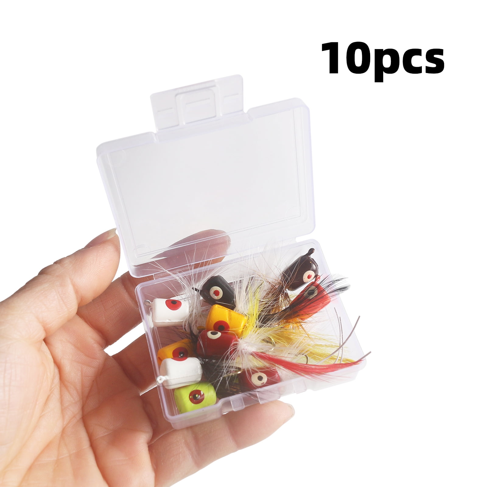 Shinysix Hooks,Sunfish Crappie Popper Lures Panfish Topwater Popper ...