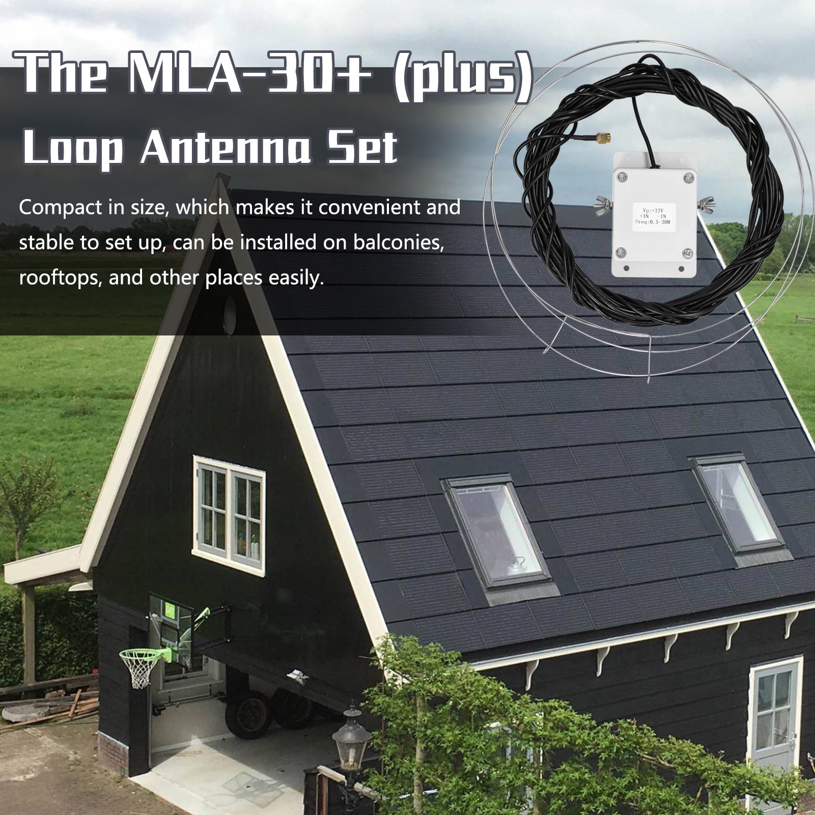 Shinysix MLA-30+ Loop Antenna Active Receive Antenna for Low Noise ...