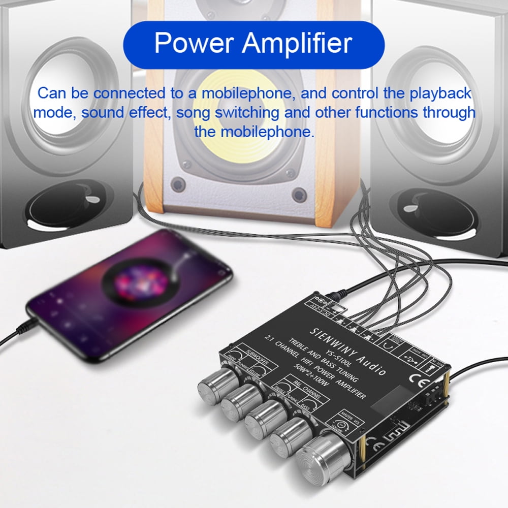 Shinysix Portable BT Power Amplifier Module Wireless Audio System, 2.1 ...