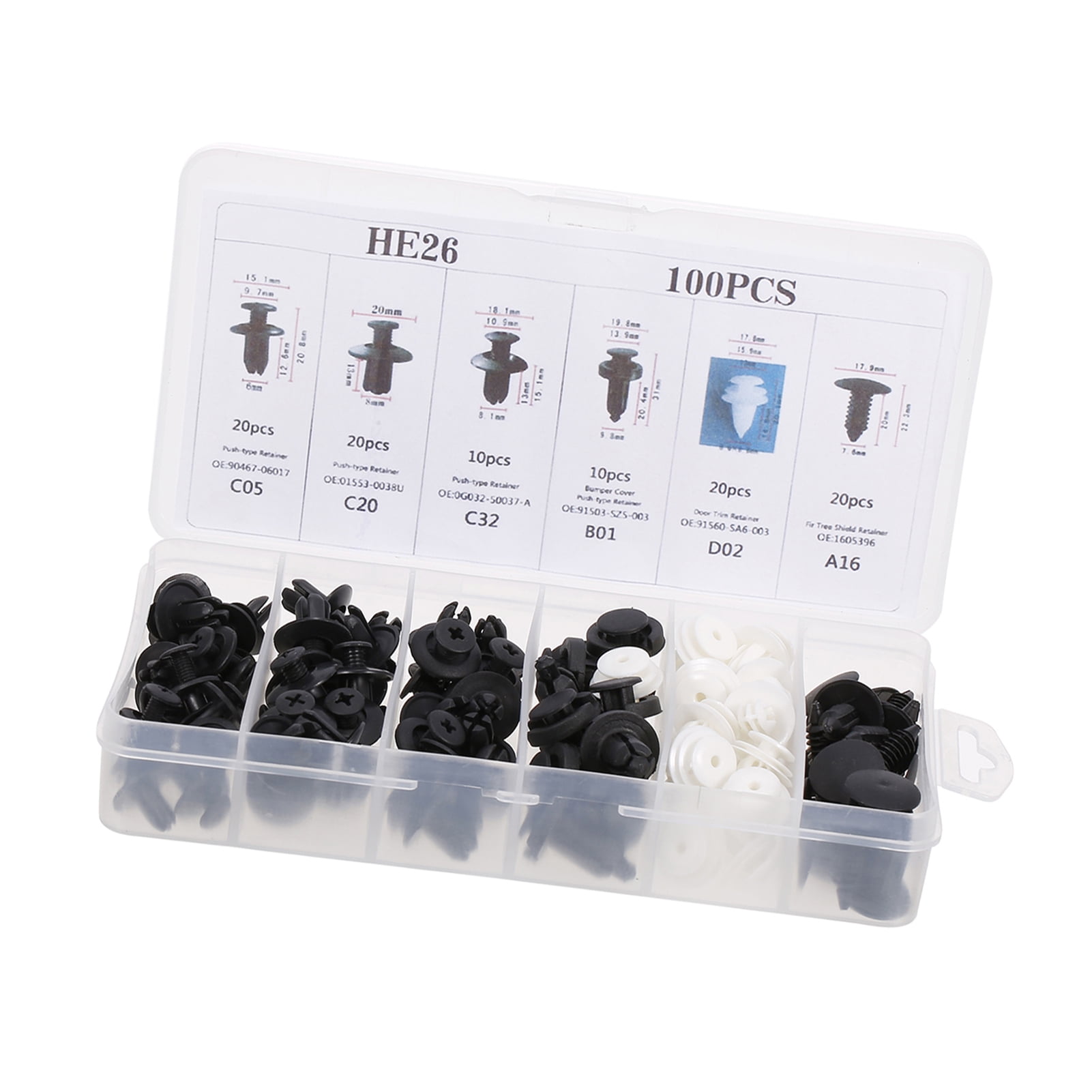 Shinysix Rivets,Clip Furniture Screws Car Body Push Retainer Pin Rivet ...