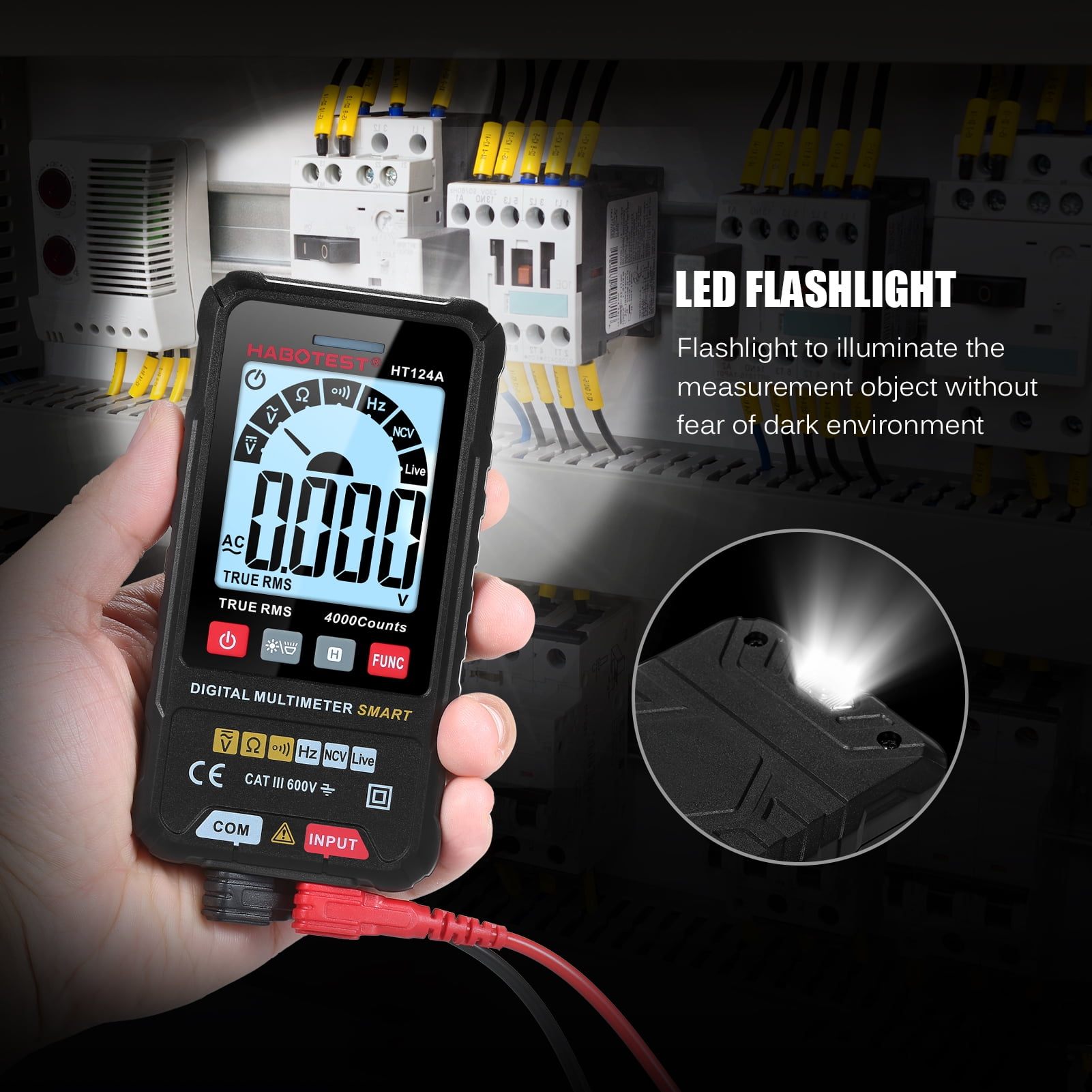 Shinysix Smart Digital Multimeter, 4000 Counts True RMS Auto Ranging ...