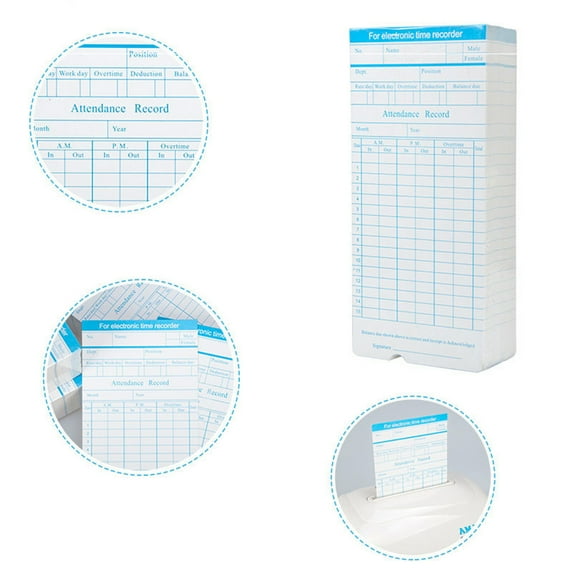 Shinysix Time Card,Time Clock 18 * Employee Time 2-sided 18 Employee ...