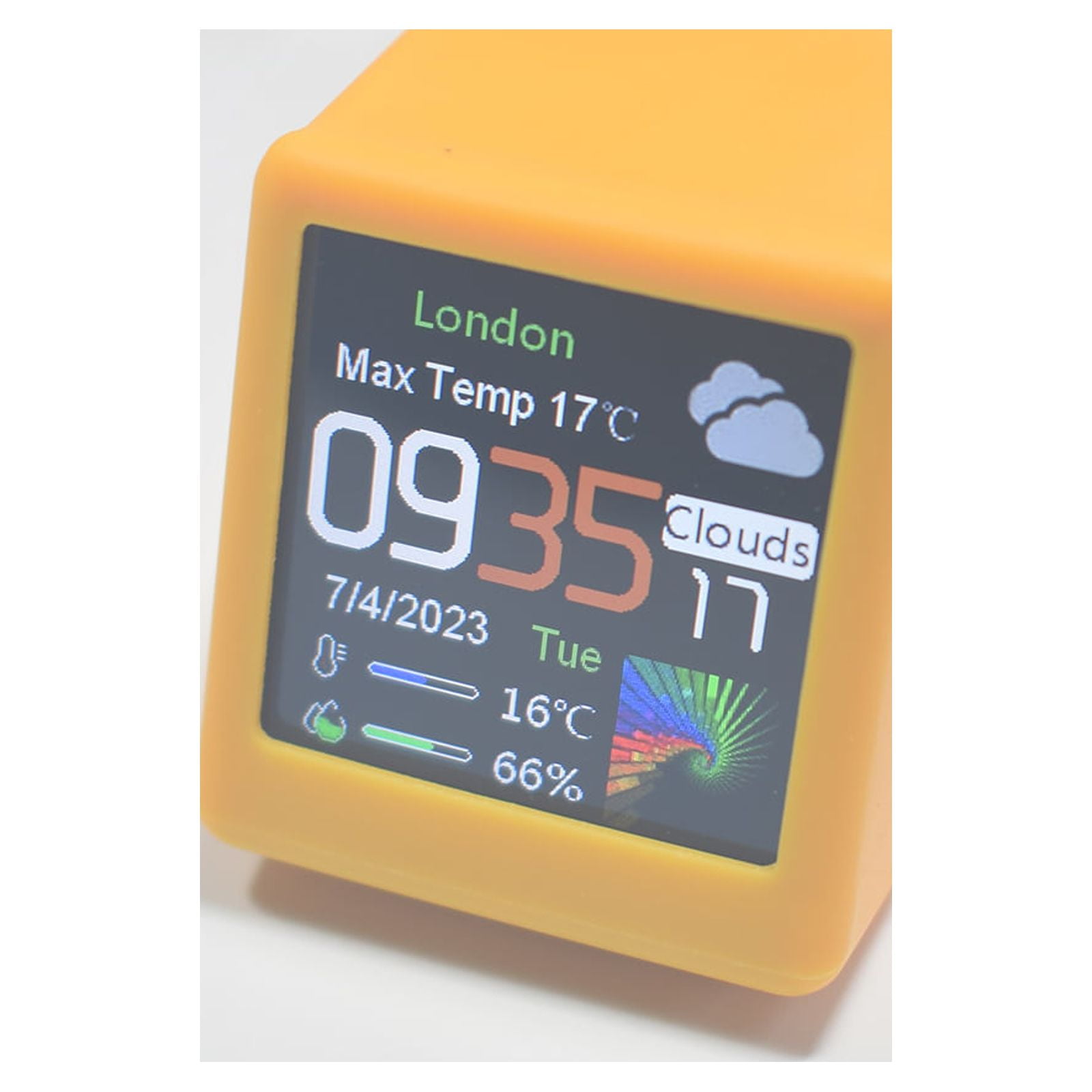 Shinysix Weather station,OLED Display Clock Weather Station Indoor ...
