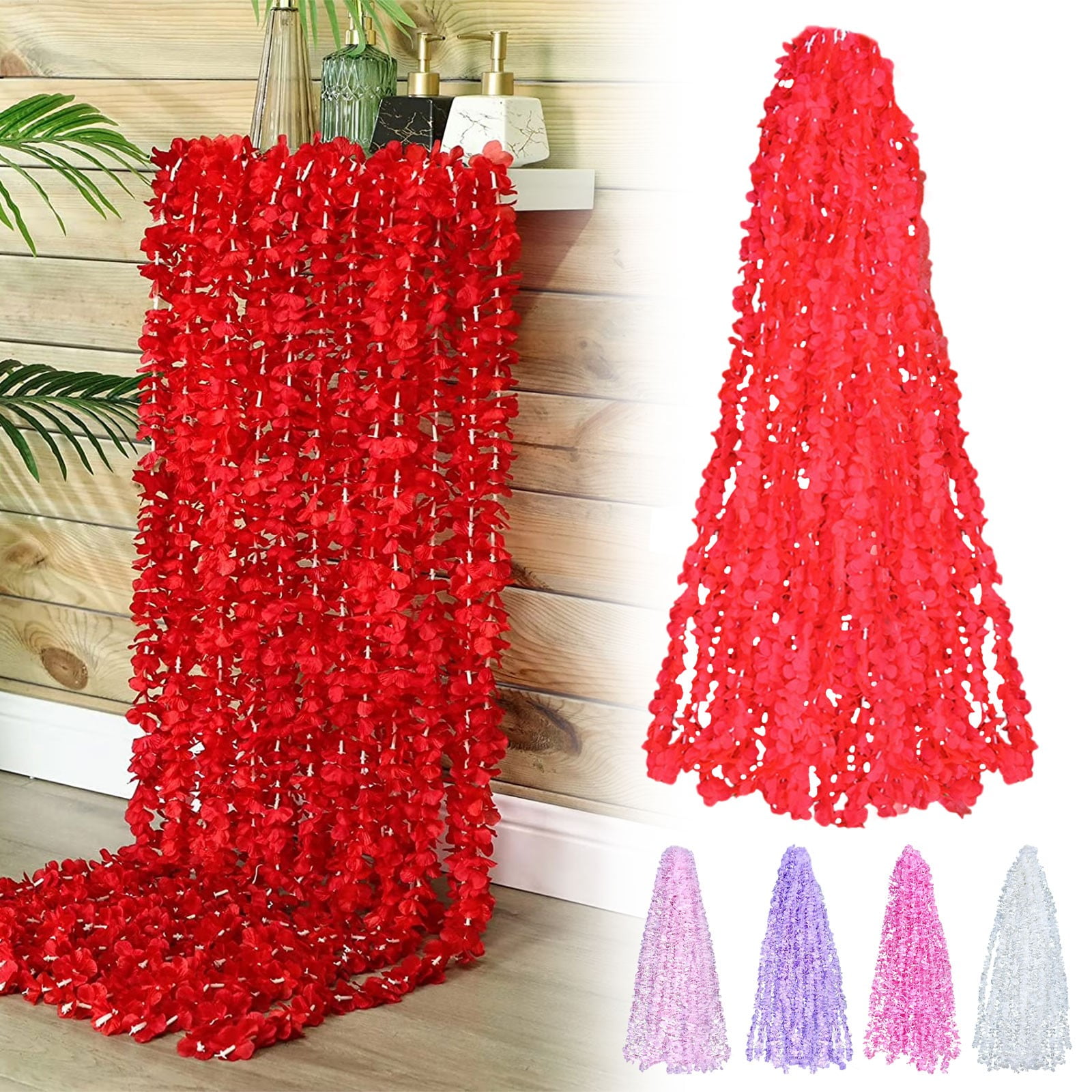 Shiogb Artificial Orchid Strings Wisteria Flowers and Hydrangea ...