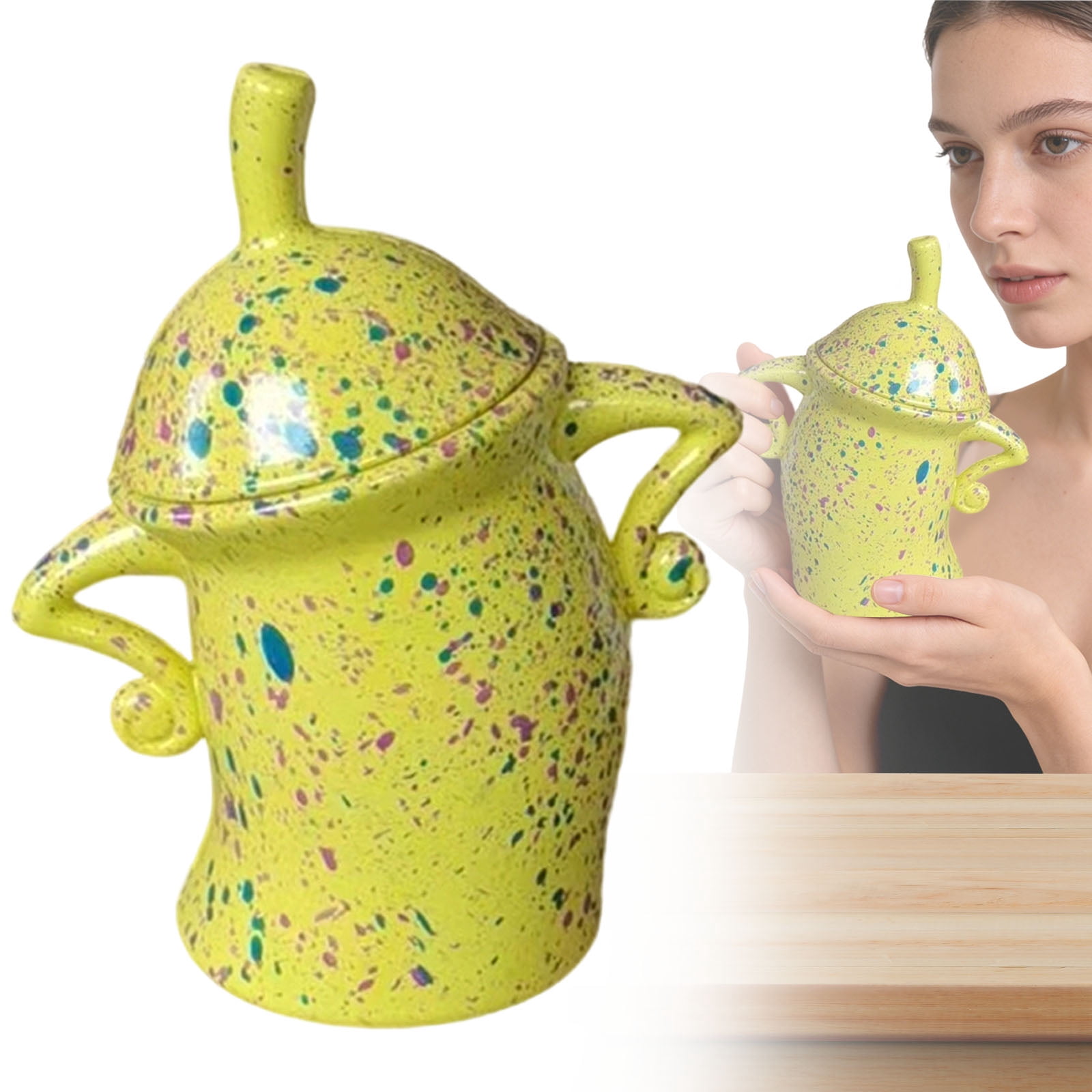 Shiogb Canister with Playful Storage Jar with Airtight Lid, Drop For ...