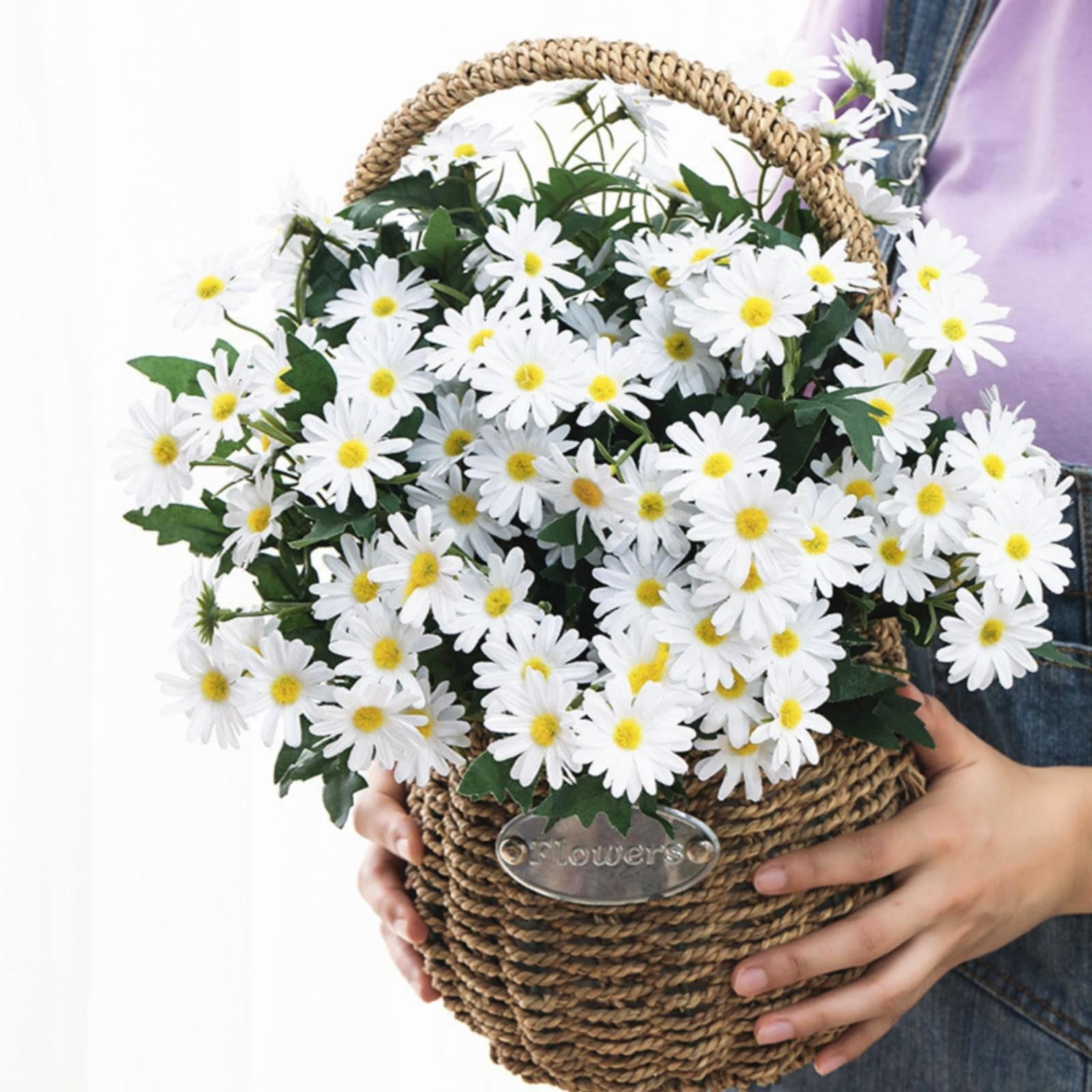 SHIOGB Artificial Large Daisy Plants Faux Silk Wildflowers Bouquet ...