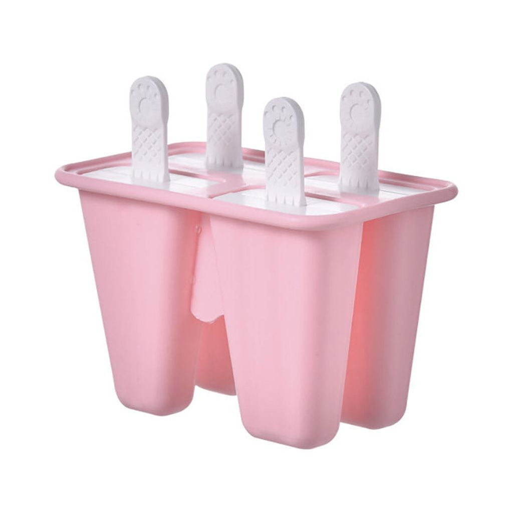 Shiogb Clearance 4-Grid Silicone Popsicle Mold with Handle Ice Cream ...