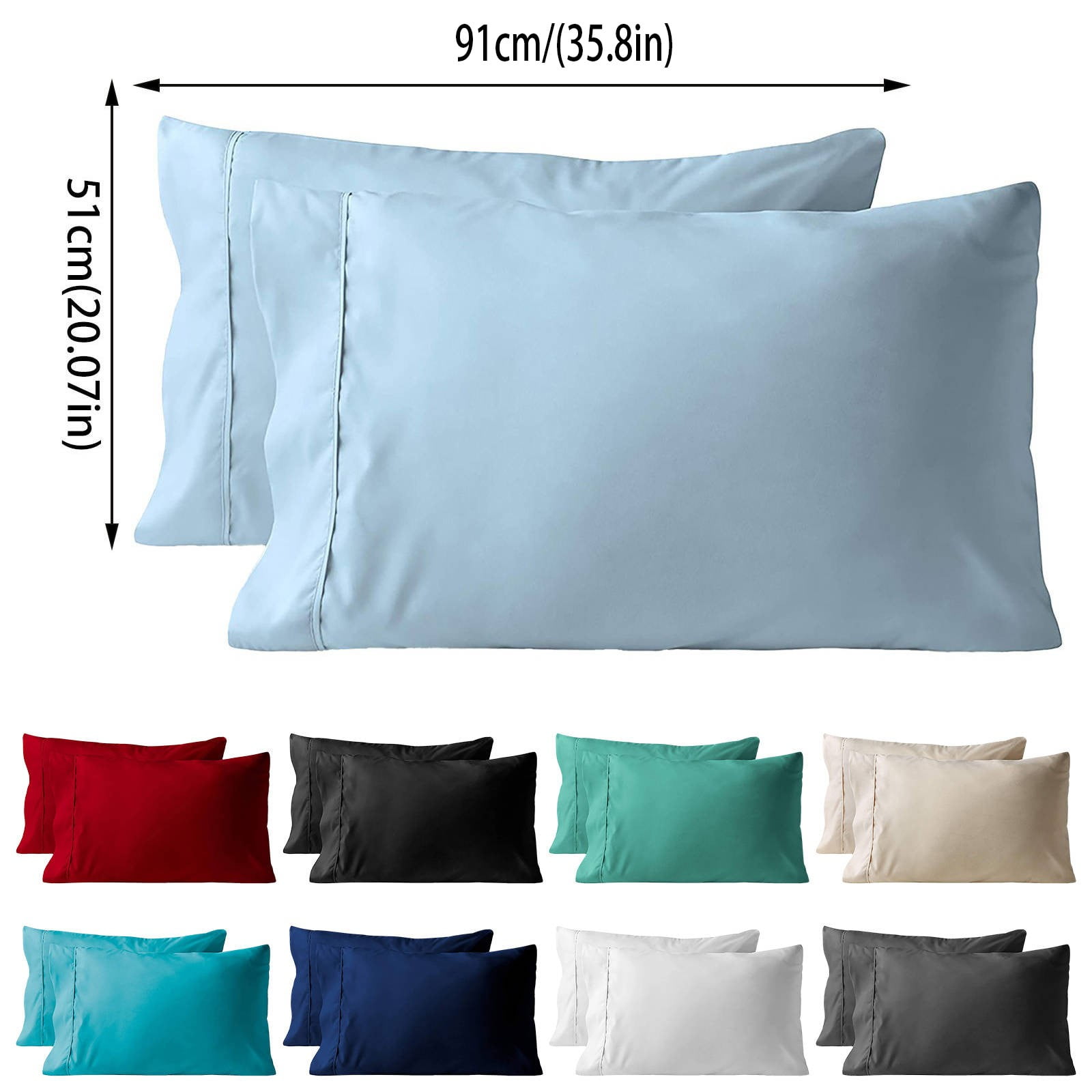 Shiogb Clearance Set of 2 Ultra Soft Pillowcases with Envelope Closure ...